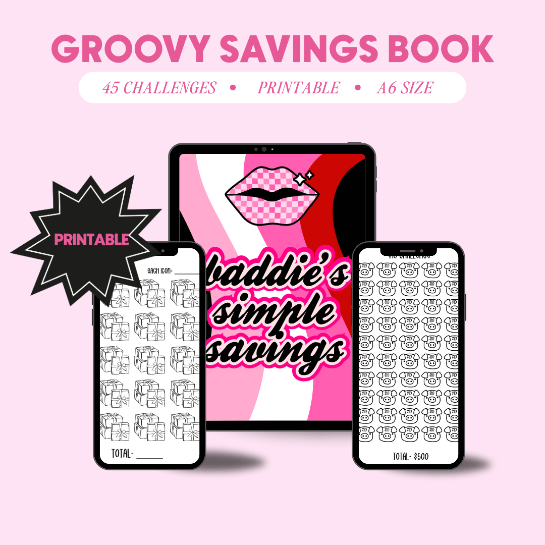 Groovy Savings Book | Downloadable – Baddies and Budgets