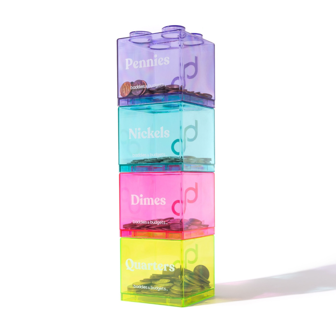 Stackable Coin Bank Blocks – Baddies and Budgets